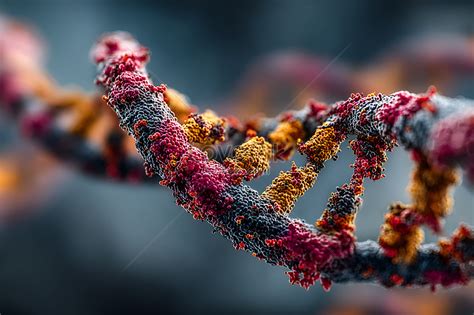 현미경 하에서 Dna 이중 나선 구조