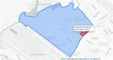Código Postal Barrio El Mortiño En Engativá Bogotá