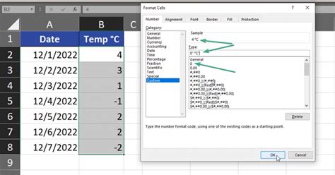 Add Degree Sign °c To Numbers Excel And Adam