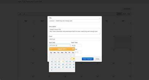 Ajax Full Featured Calendar By Pauloreg Codecanyon