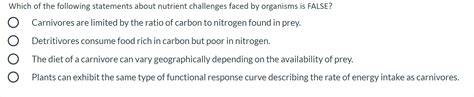 Solved Which Of The Following Statements About Nutrient Chegg
