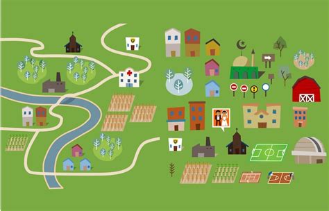 마을 지도 벡터 Freepik에서 무료 고품질 벡터를 다운로드하세요 Freepik