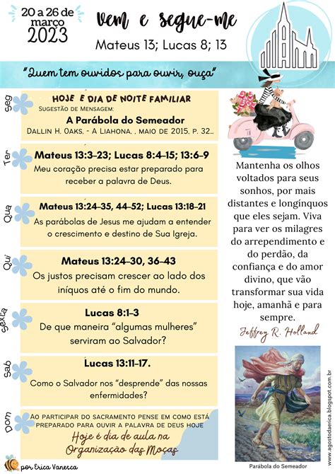 Ocupar se Zelosamente A gosto da Erica Planner Vem e Segue me Março Organização das Moças