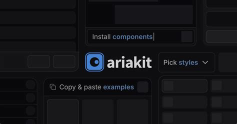 Github Ariakit Ariakit Toolkit With Accessible Components Styles