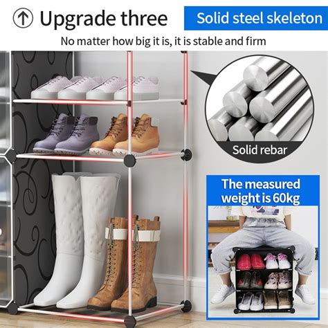 Ikea Diy Almari Kasut With Door Rak Kasut Bertutup Household Waterproof