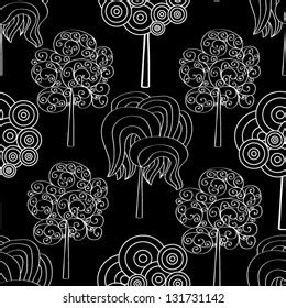 Trees Seamless Background Stock Vector Royalty Free Shutterstock