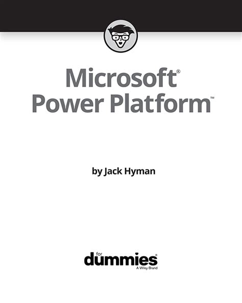Title Page Microsoft Power Platform For Dummies Book