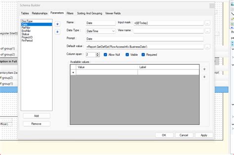 Report Date Parameter Can Set Min Max Community