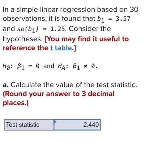 solved in a simple linear regression based on 30