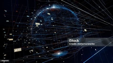 홀로그램 행성 지구입니다 기술 배경입니다 데이터에 대한 스톡 사진 및 기타 이미지 데이터 글로벌 비즈니스 글로벌 커뮤니케이션 Istock