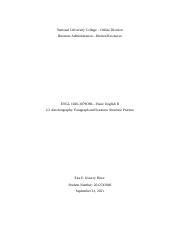 Mastering Paragraph And Sentence Structure Autobiography Course Hero