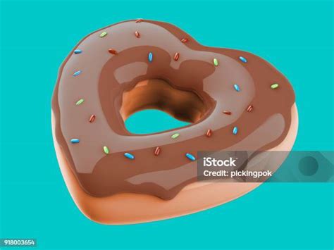 파스텔 컬러 3d 장식의 일러스트 도넛 심장 모양으로 렌더링 합니다 발렌타인의 날 인사말 카드 Partyposters 이미지