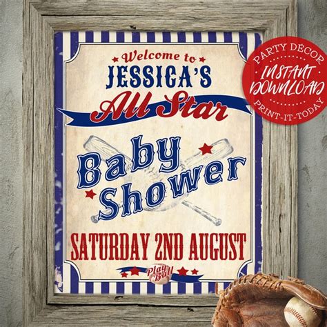 Baseball Shower Etsy