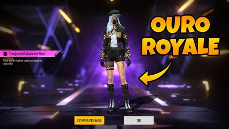 PEGUEI O NOVO OURO ROYALE A NOVA SKIN DOS ESTILHAÇOS YouTube