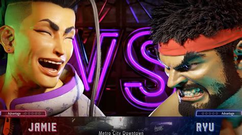 Jamie Vs Ryu Face Battle Street Fighter 6 Youtube