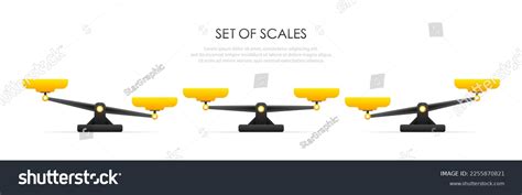 Vector Set Different Scales Flat Style Stock Vector Royalty Free