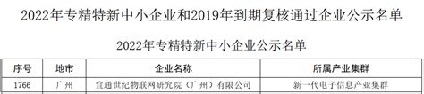 喜报 宜通世纪物联网研究院荣获2022年广东省“专精特新”中小企业称号通信服务物联网系统解决方案宜通世纪科技股份有限公司