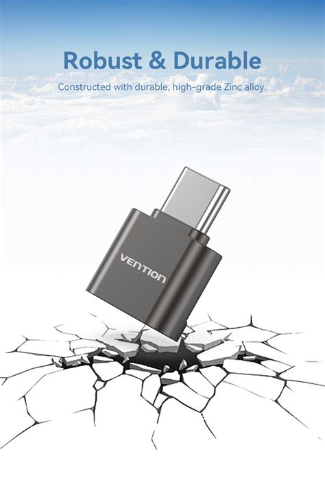 Vention Card Reader Usb Type C G Zinc Alloy Tf Single Card Reading With Keychain Easy