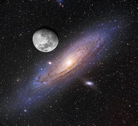 月亮与仙女座大星系 Nasa中文