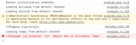 Micropip Dependency Resolution Fails With Str Object Has No