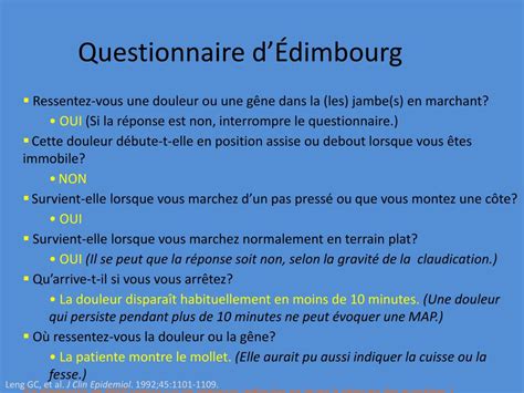 Ppt Edinburgh Claudication Questionnaire For Pad Diagnosis Powerpoint