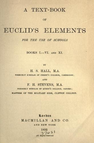 A Text Book Of Euclids Elements For The Use Of Schools By Euclid