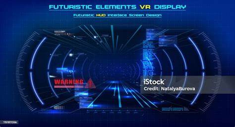 현대 스타일의 Vr 미래 벡터 Hud Gui Ui Ux 인터페이스 화면 디자인 공상 과학 가상 현실 기술 차에 대한 스톡 벡터