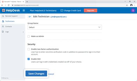 Enabling Single Sign On For Helpdesk