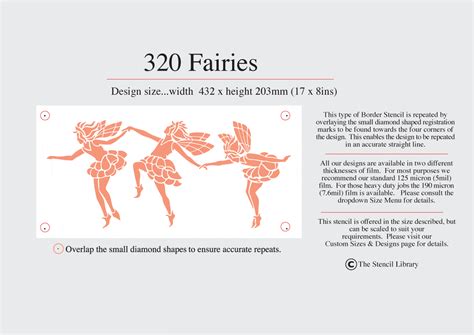 25 320 Fairies Stencil Library