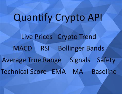 Low Cost Crypto Api Feed The Quantify Crypto Api Provides An By