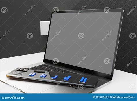 laptop desktop 3d illustration data analytics website seo algorithm