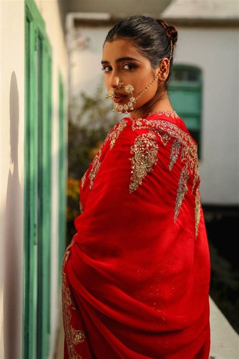 Red Zari Embroidered Silk Saree Set Red Saree Festive Wear Video