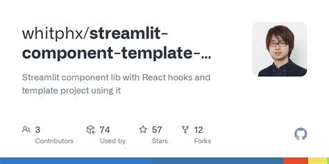 Github Whitphx Streamlit Component Template React Hooks Streamlit