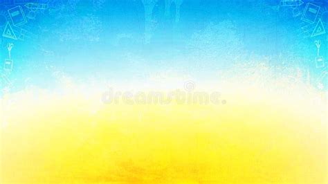 Education Background For Design Blue And Yellow Background Stock