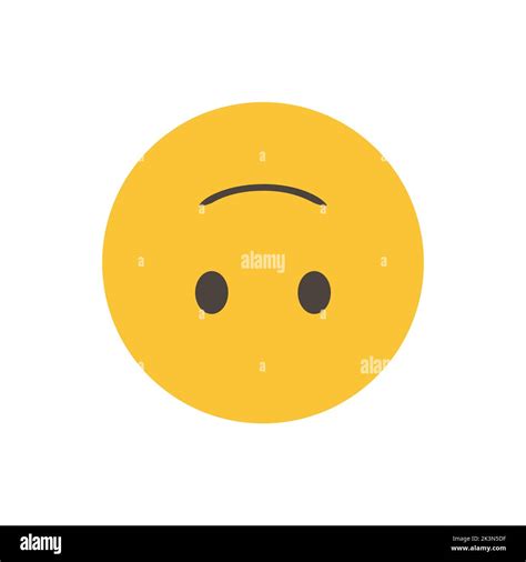 Upside Down Face Vector Illustration Smiling Emoticon Character