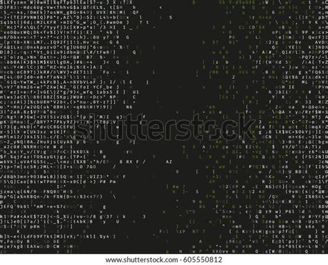 Corrupted Source Code Modern Vector Illustration Stock Vector Royalty
