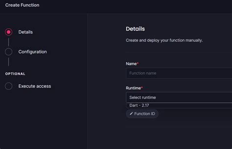 🐛 Bug Report List Of Runtimes Is Not Displayed In Function Settings