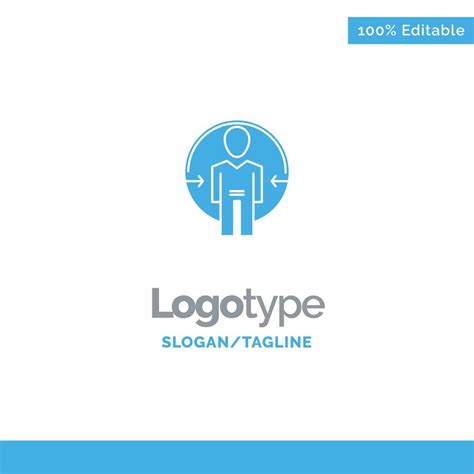 Man User Login Id Identity Blue Solid Logo Template Place For Tagline 13141280 Vector Art At