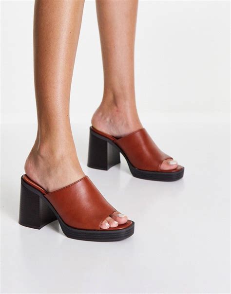 Sandales Style Mules à Talon Avec Semelle Plateforme Chunky Modalova