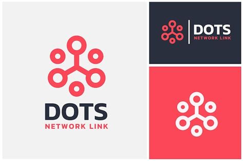 Premium Vector Modern Digital Dots Link Network Connection Logo Design