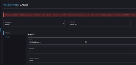 [bug] can t create a vm network · issue 3629 · harvester harvester