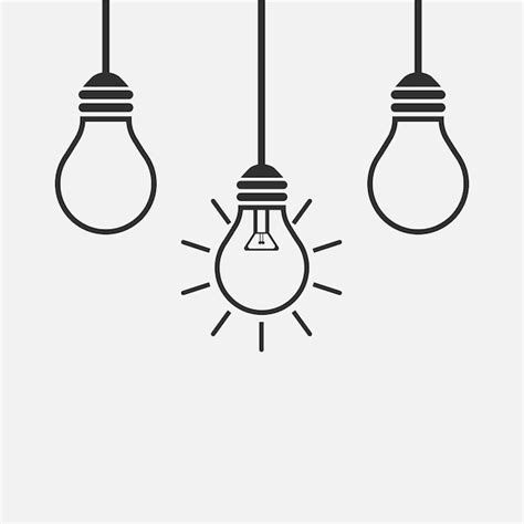 Conceito de ideia isolado na ilustração vetorial de fundo branco