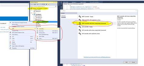 Visual Studio Why Vs Does Not Offer Creating Of Mvc Controller Using