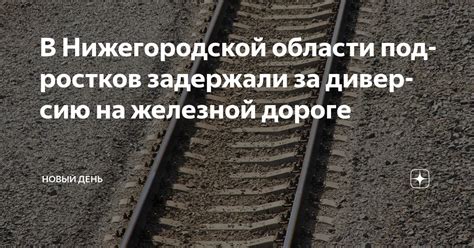 В Нижегородской области подростков задержали за диверсию на железной