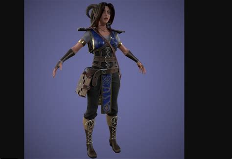 retopologize 3d game character control rig for ue5 pbr texture 3d