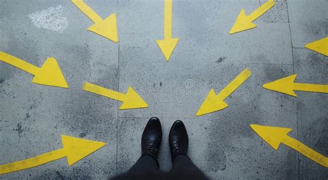 Multiple Choices Directional Arrows Decision High Quality Image Stock Illustration