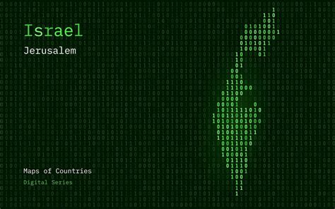 Israel Map Shown In Binary Code Pattern Tsmc Green Matrix Numbers