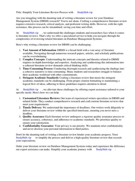 Review Related Literature Database Management System Pdf Systematic