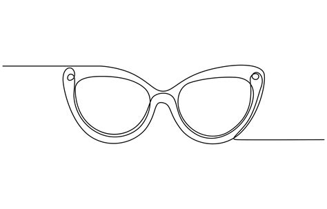 Isolated Drawing One Continuous Line Glasses 46530977 Vector Art At