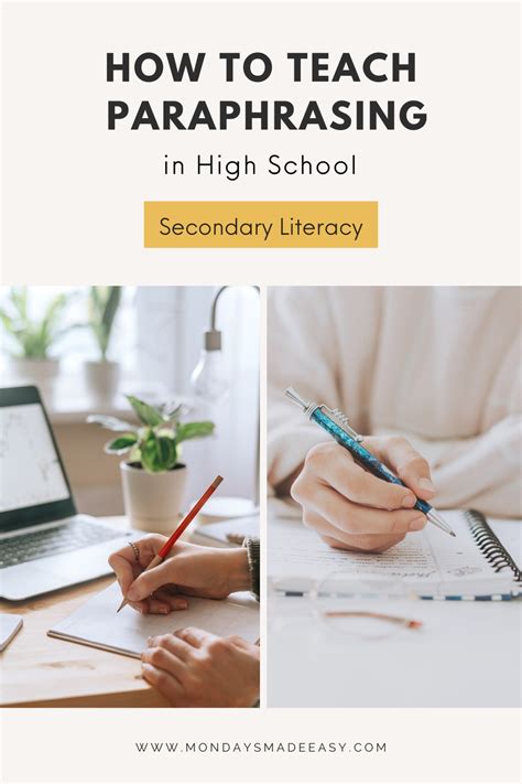 How To Teach Paraphrasing To High School Students